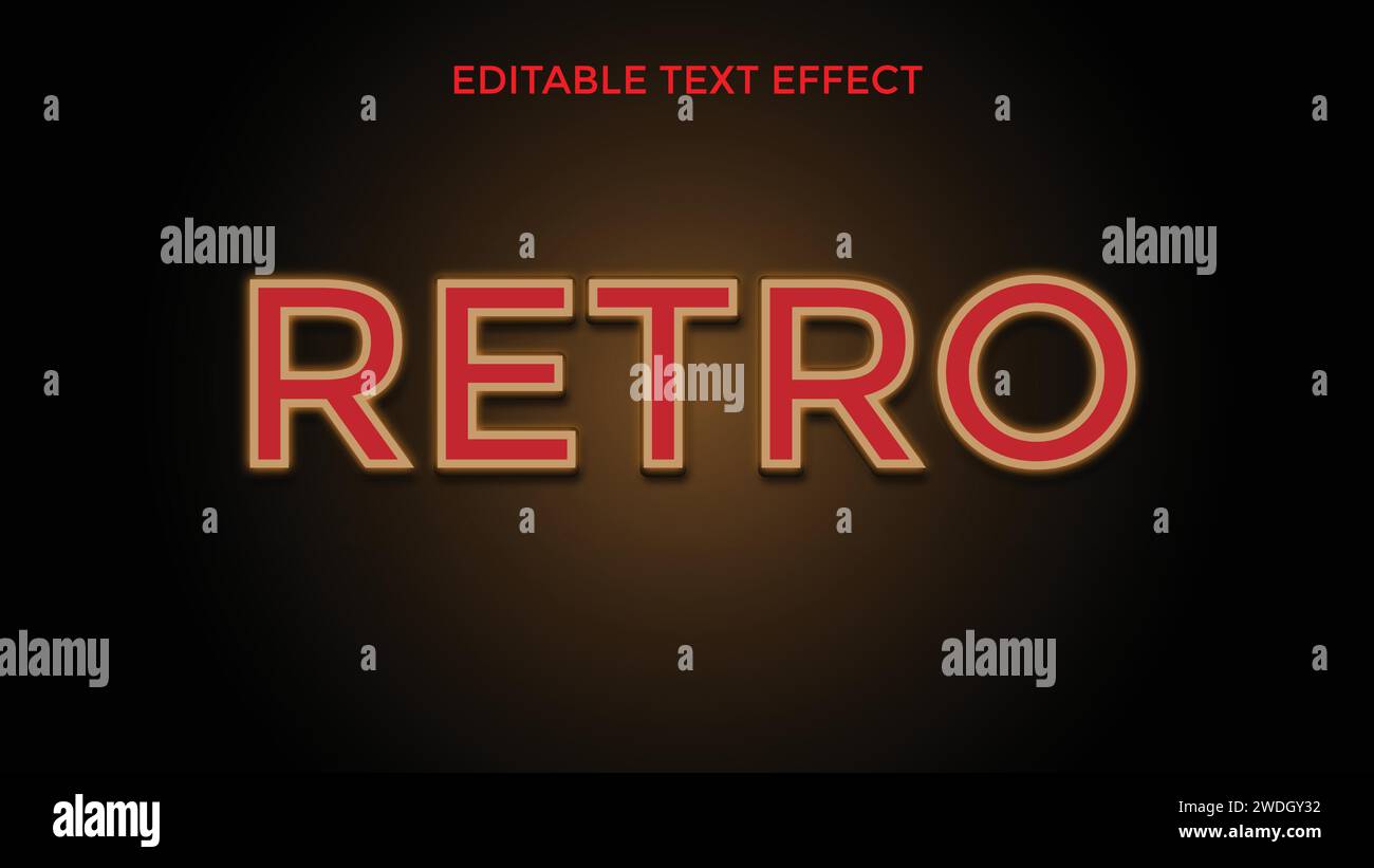 Editable text style effect - retro summer text in grunge style theme ...