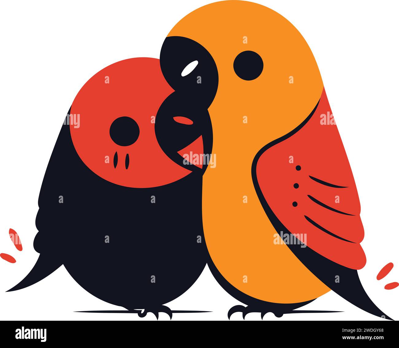 Couple parrots Cut Out Stock Images & Pictures - Alamy