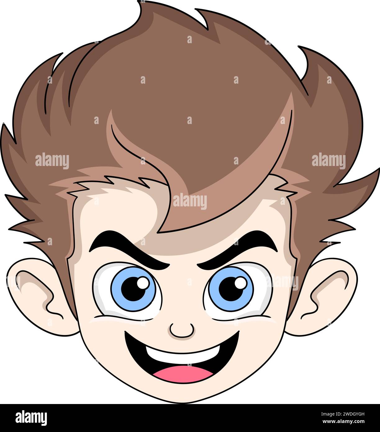 Cartoon grinning man hi-res stock photography and images - Alamy