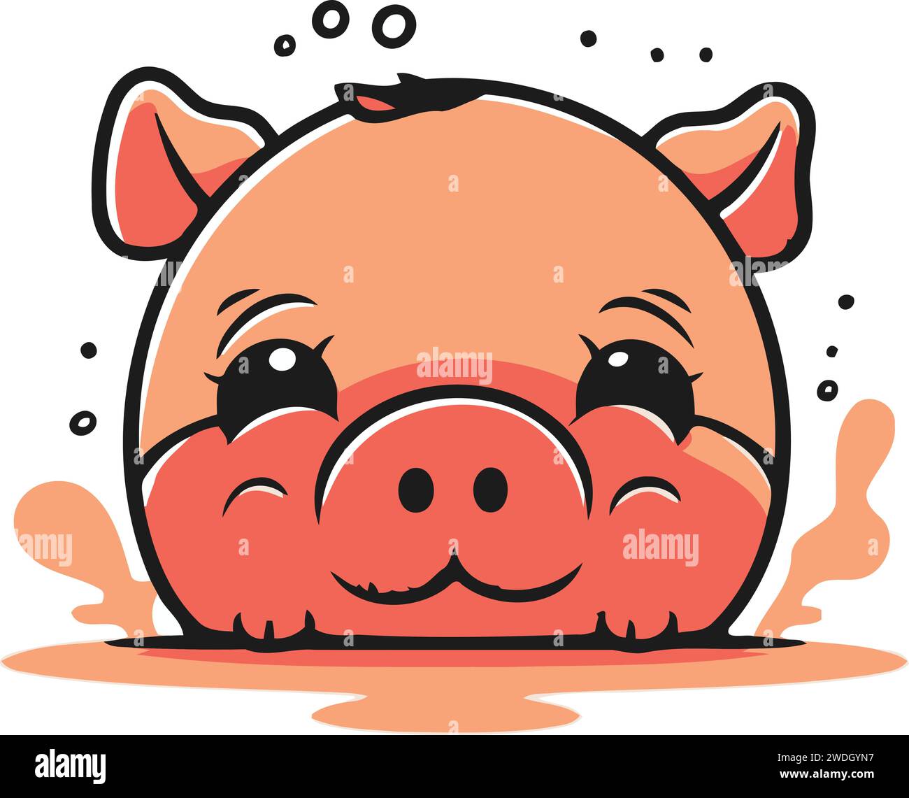 Cartoon pig face hi-res stock photography and images - Alamy