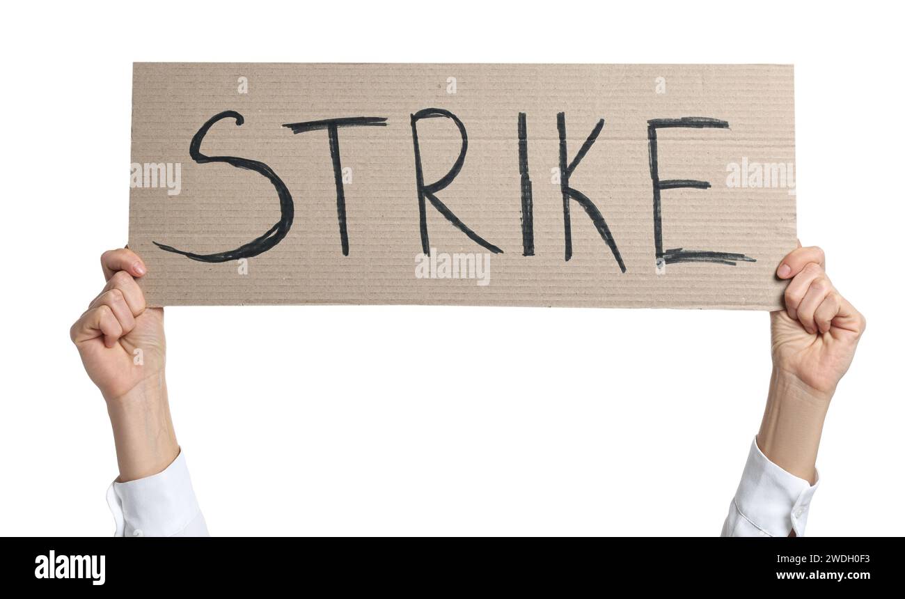 Hand written protest banner Cut Out Stock Images & Pictures - Alamy