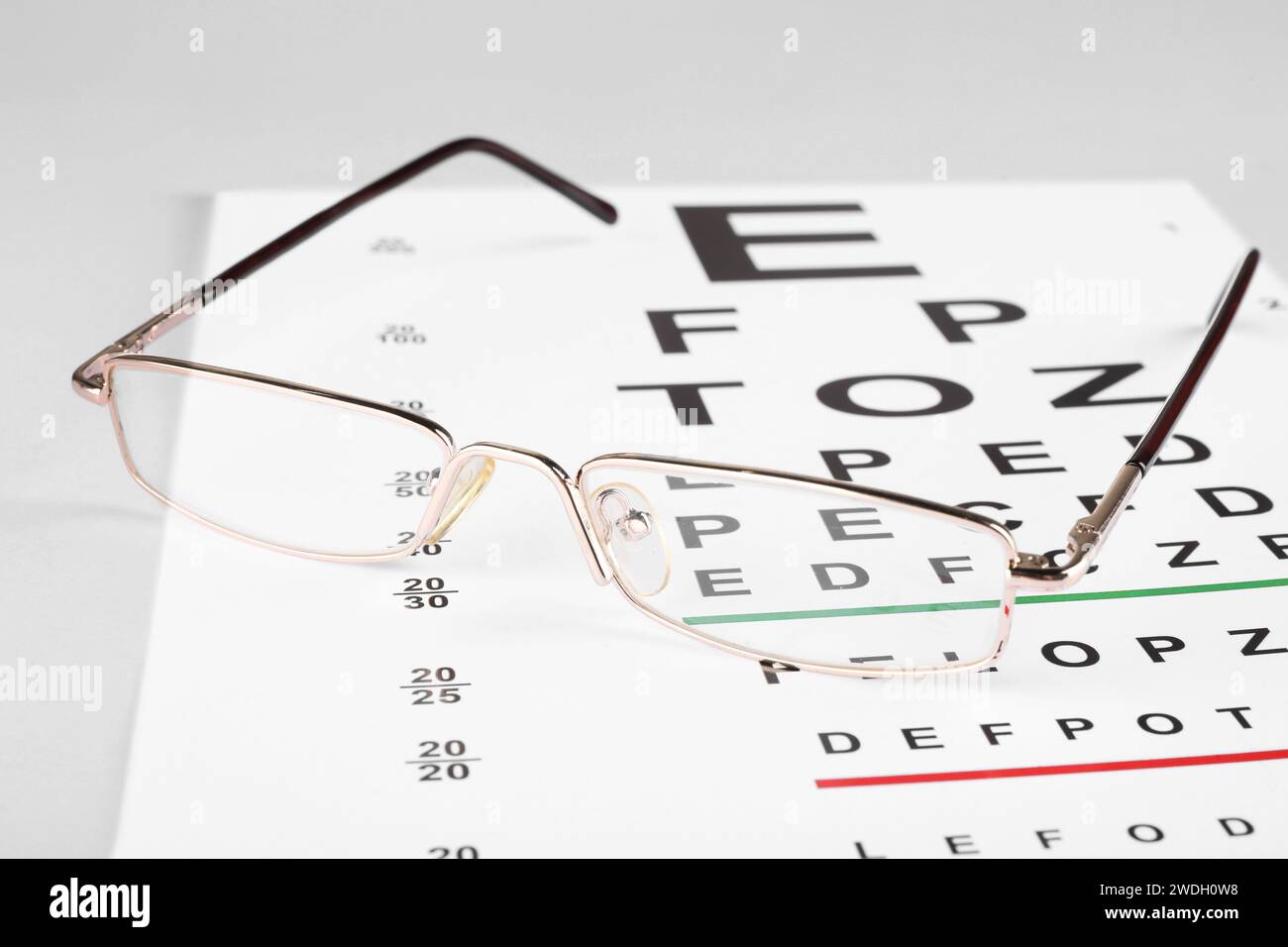Eye chart paper closeup on hi-res stock photography and images - Alamy