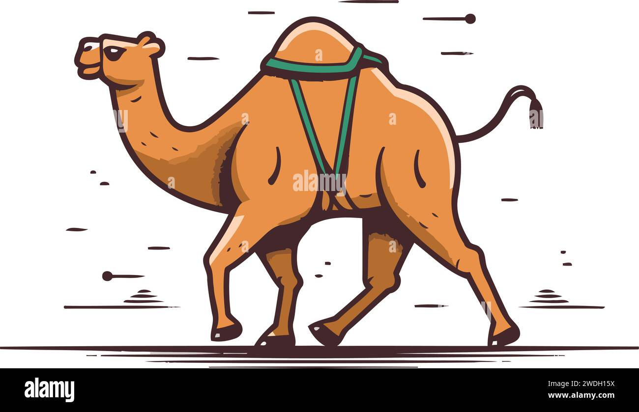 Camel in road Stock Vector Images - Alamy