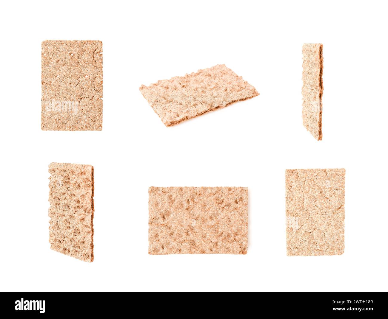 Crispbreads isolated on white, collection. Healthy snack Stock Photo ...