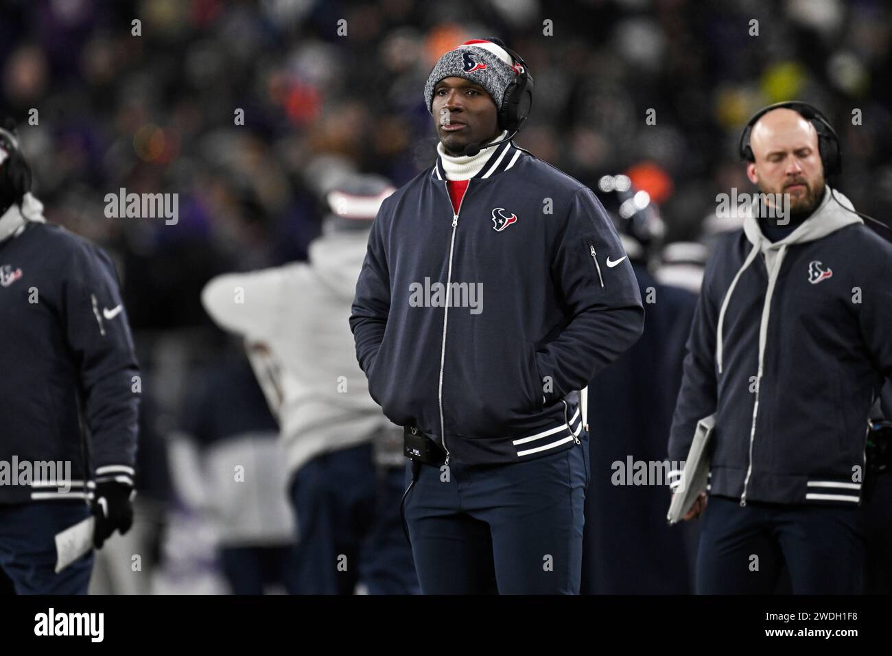 Houston Texans head coach DeMeco Ryans looks on during the second half ...