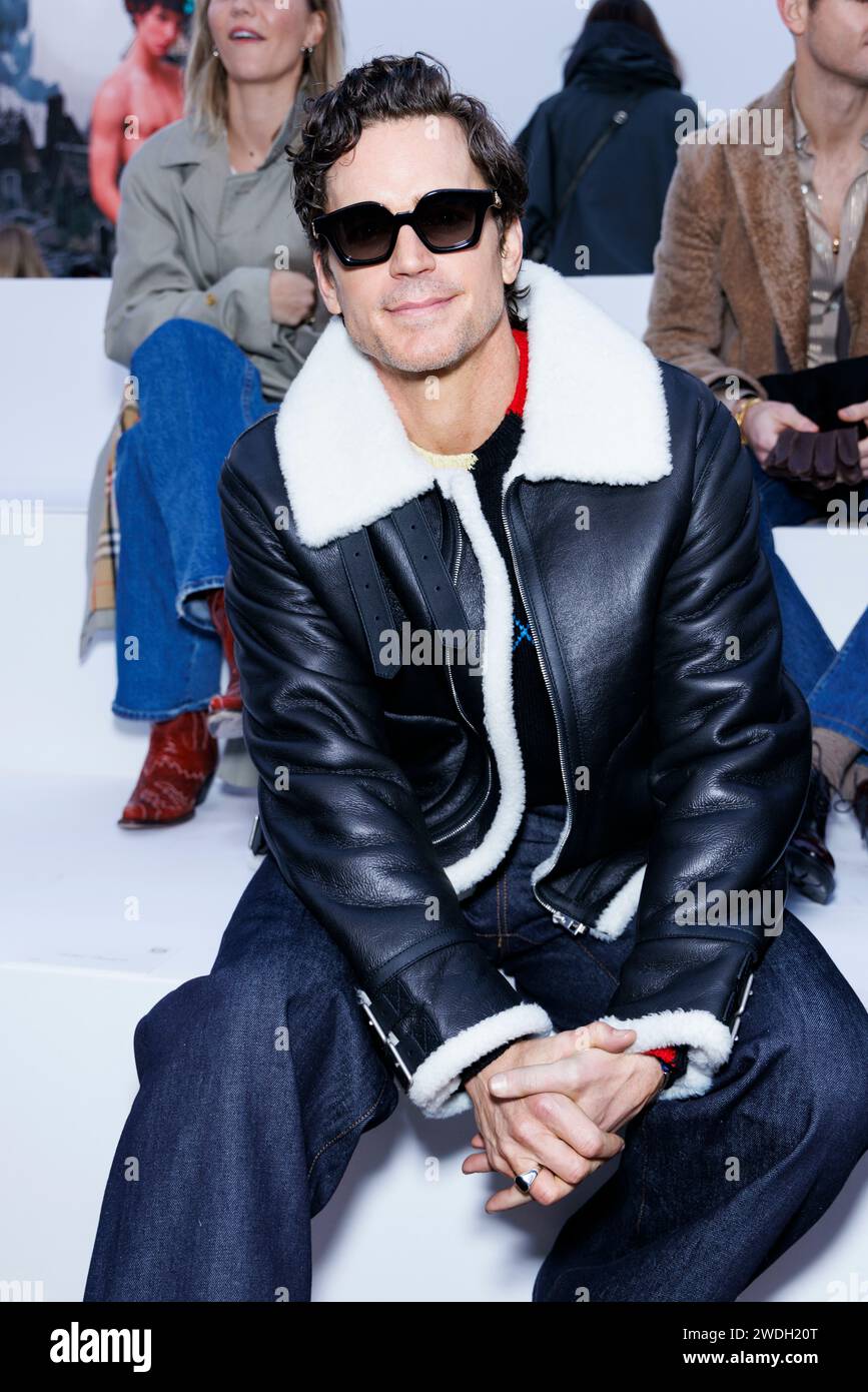 Paris, France. 20th Jan, 2024. Matt Bomer attends LOEWE Fall/Winter ...