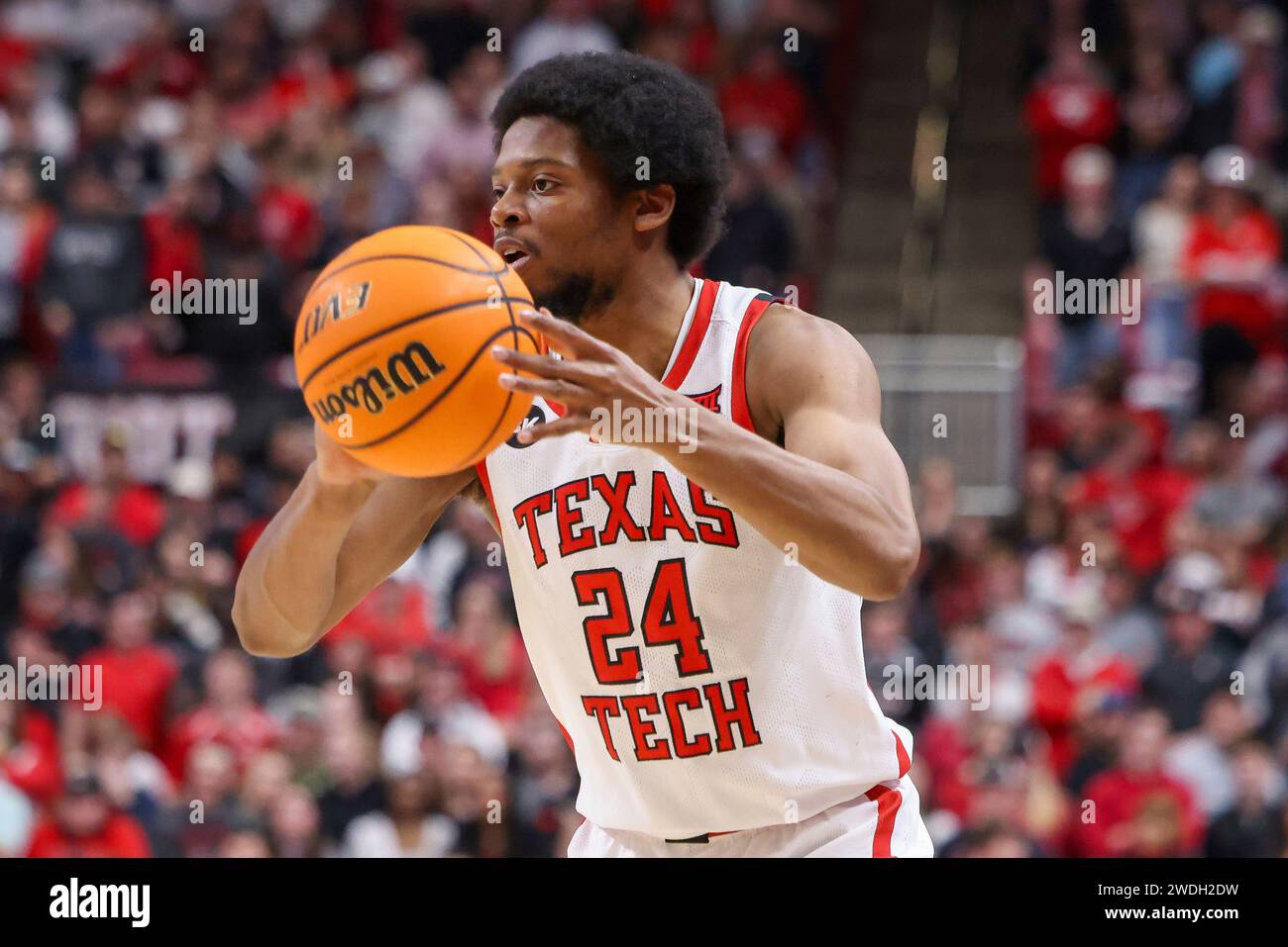 Texas Tech's guard Kerwin Walton (24) looks for an open teammate during ...
