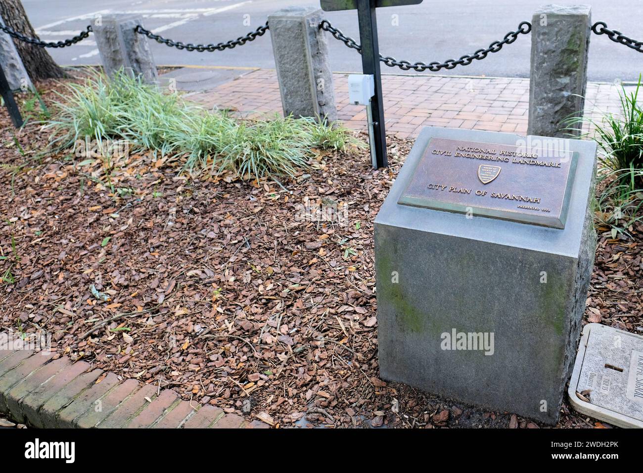 Plaque in downtown Savannah, Georgia recognizing the City Plan of ...