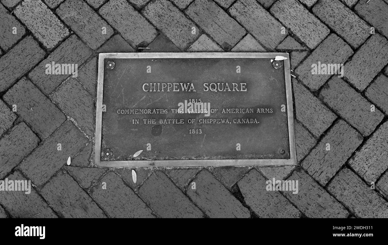 Chippewa Square name plaque on a brick walkway in Savannah, Georgia ...