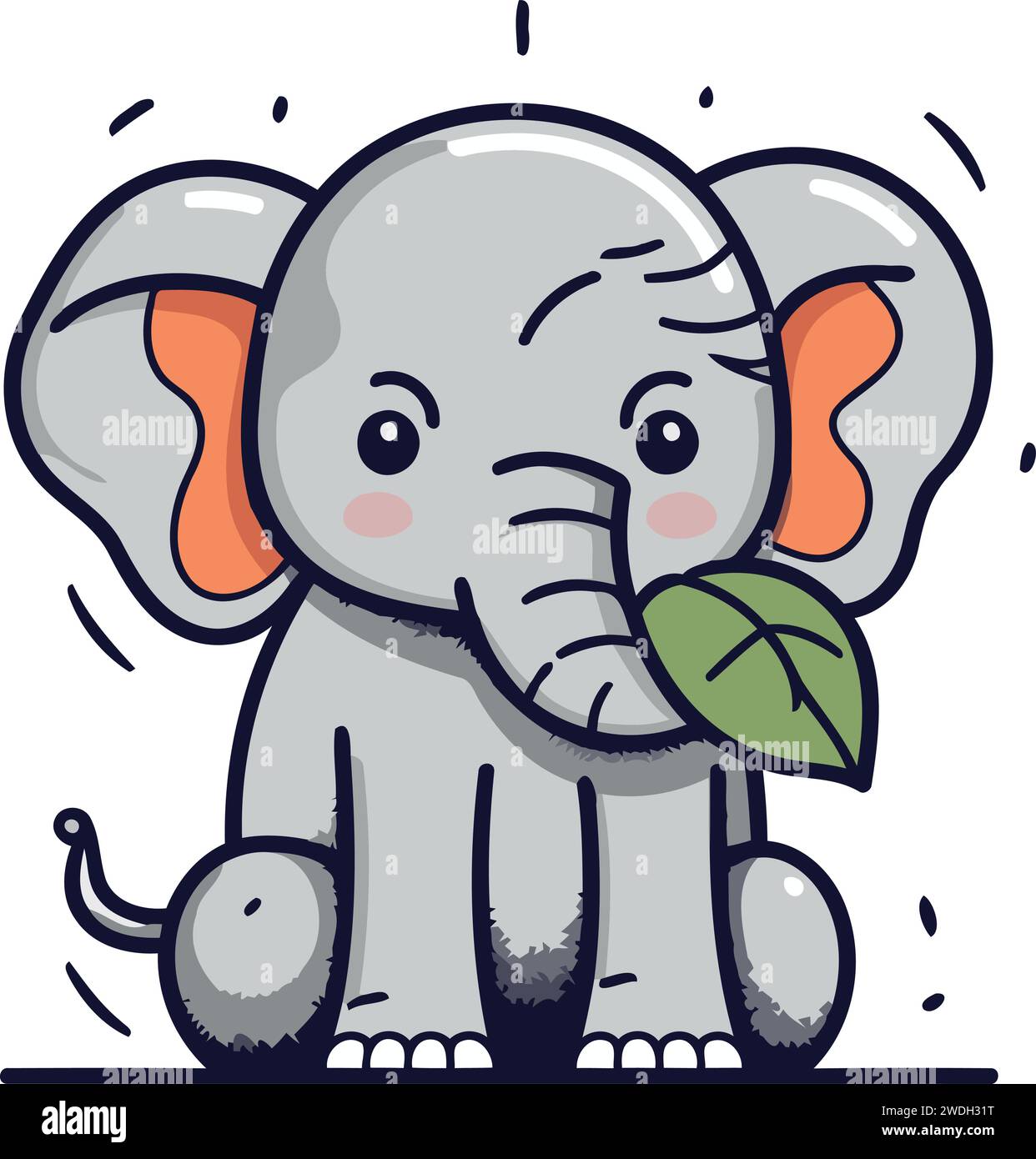Elephant leaf Stock Vector Images - Alamy