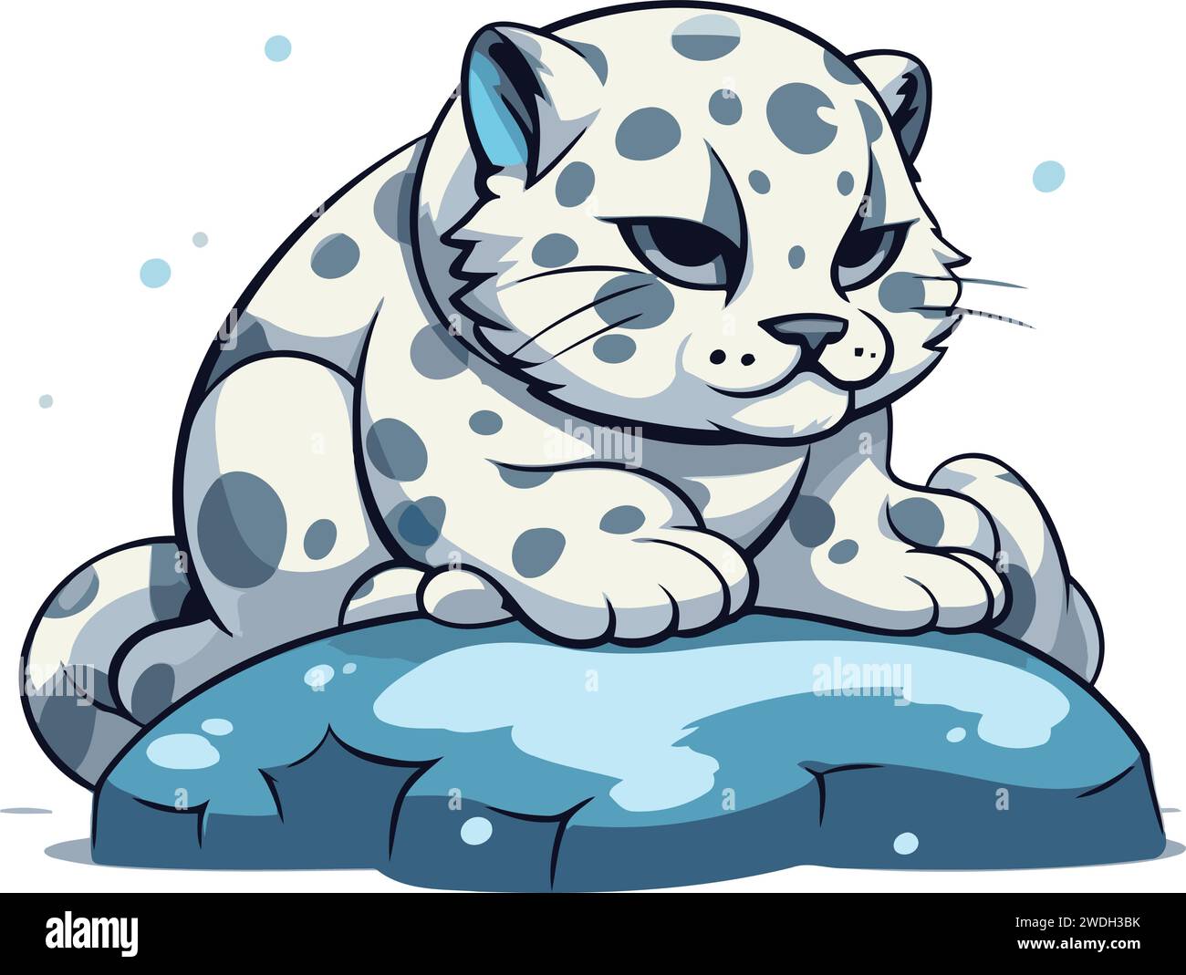 Snow leopard vector vectors Stock Vector Images - Alamy