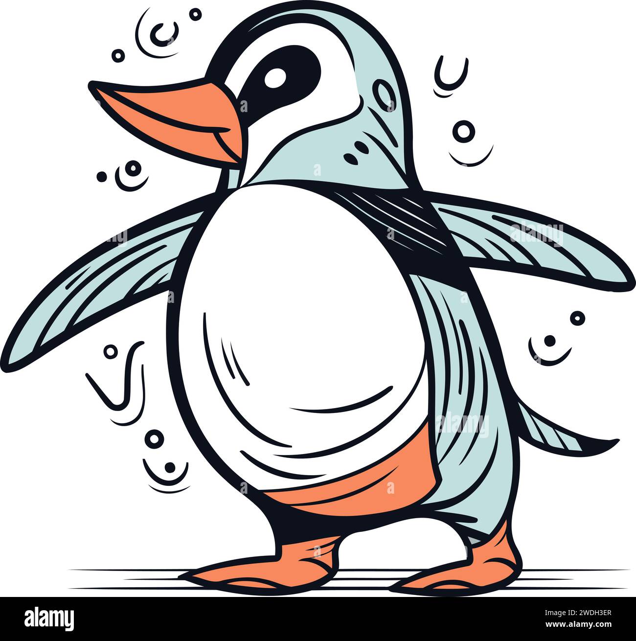 Cartoon penguin. Vector illustration of a cartoon penguin Stock Vector ...