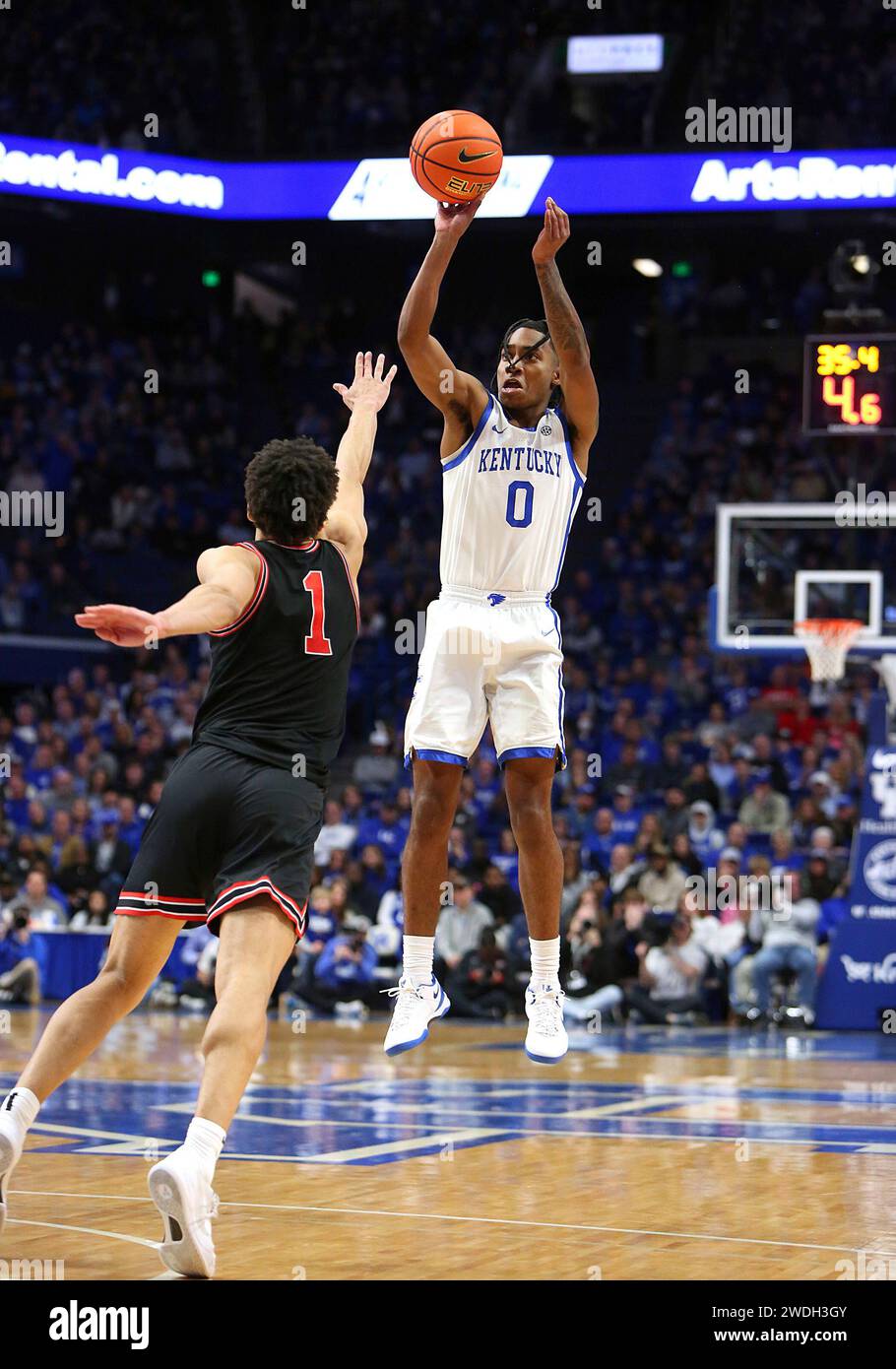 LEXINGTON, KY - JANUARY 20: Kentucky Wildcats guard Rob Dillingham (0 ...