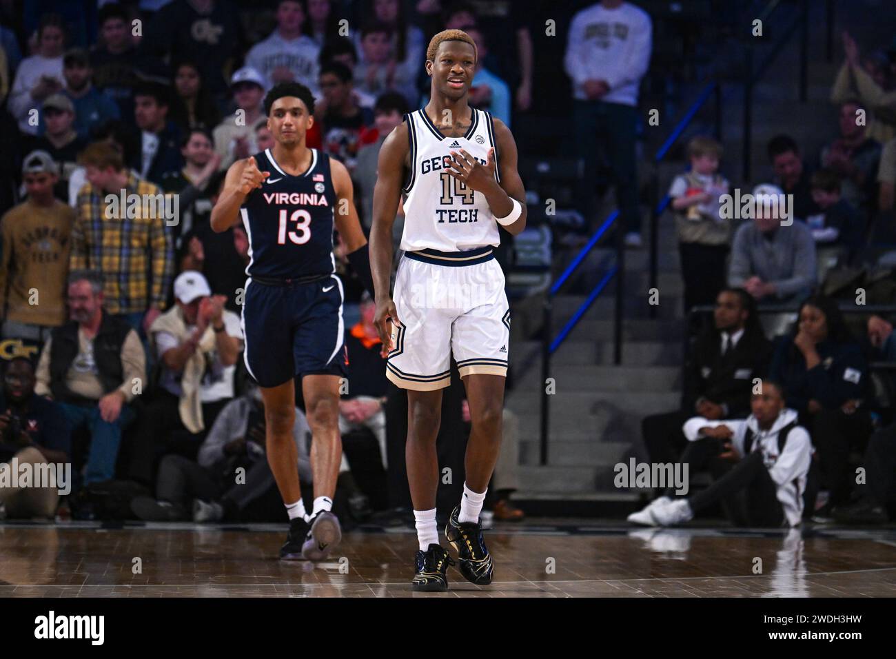 ATLANTA, GA – JANUARY 20: Georgia Tech guard Kowacie Reeves Jr. (14 ...