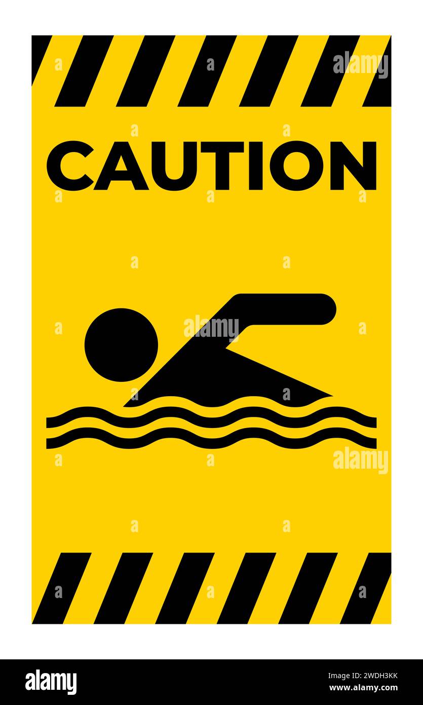 Water Safety Sign Notice -Swimming Area Stock Vector Image & Art - Alamy