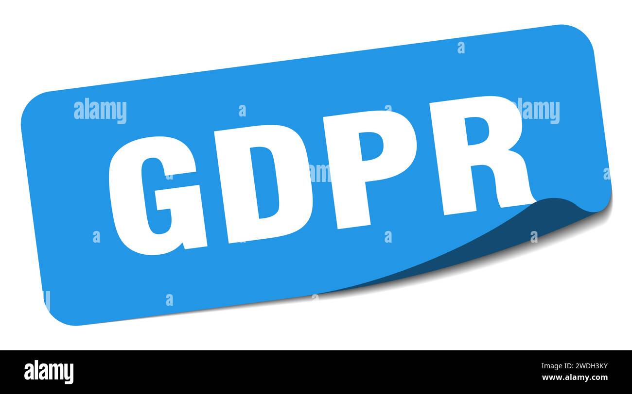 gdpr sticker. gdpr rectangular label isolated on white background Stock ...