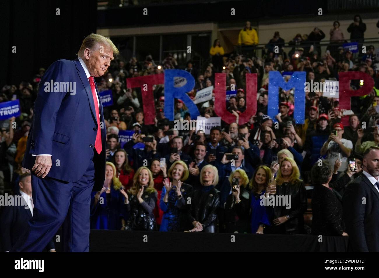 Republican presidential candidate former President Donald Trump walking ...