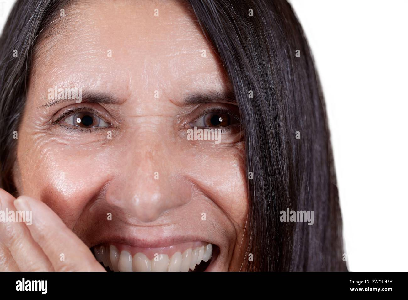 Close up face senior hi-res stock photography and images - Alamy