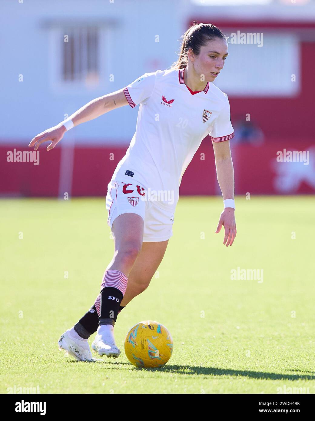 Sevilla, Spain. 20th Jan, 2024. Arola Aparicio of Sevilla FC during the ...