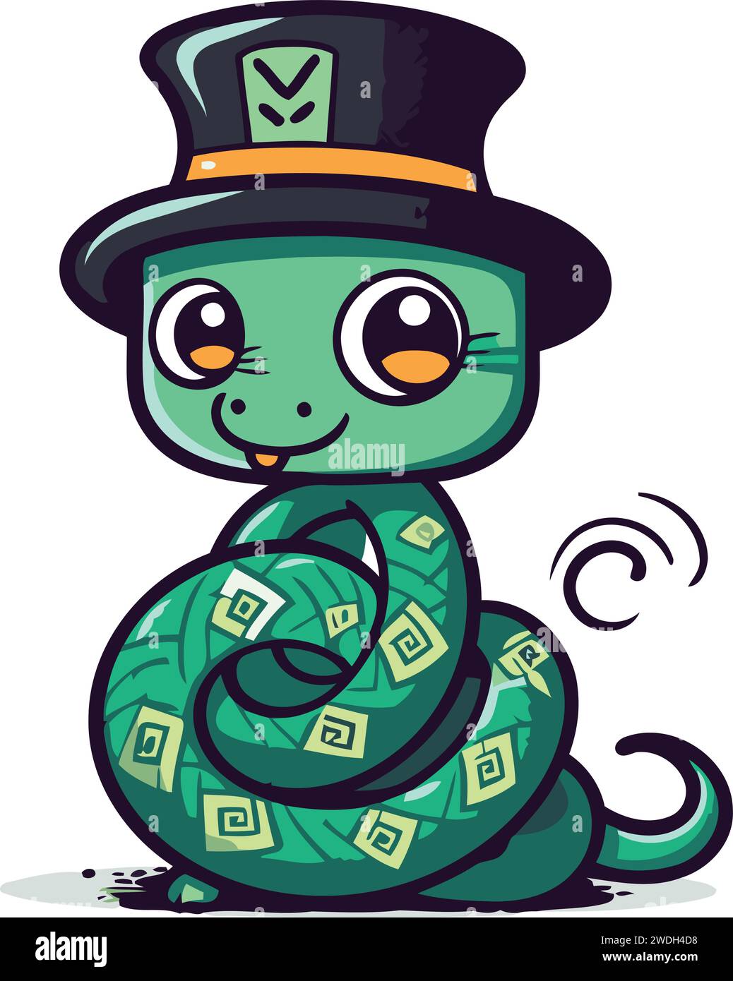 Cartoon snake in top hat hi-res stock photography and images - Alamy