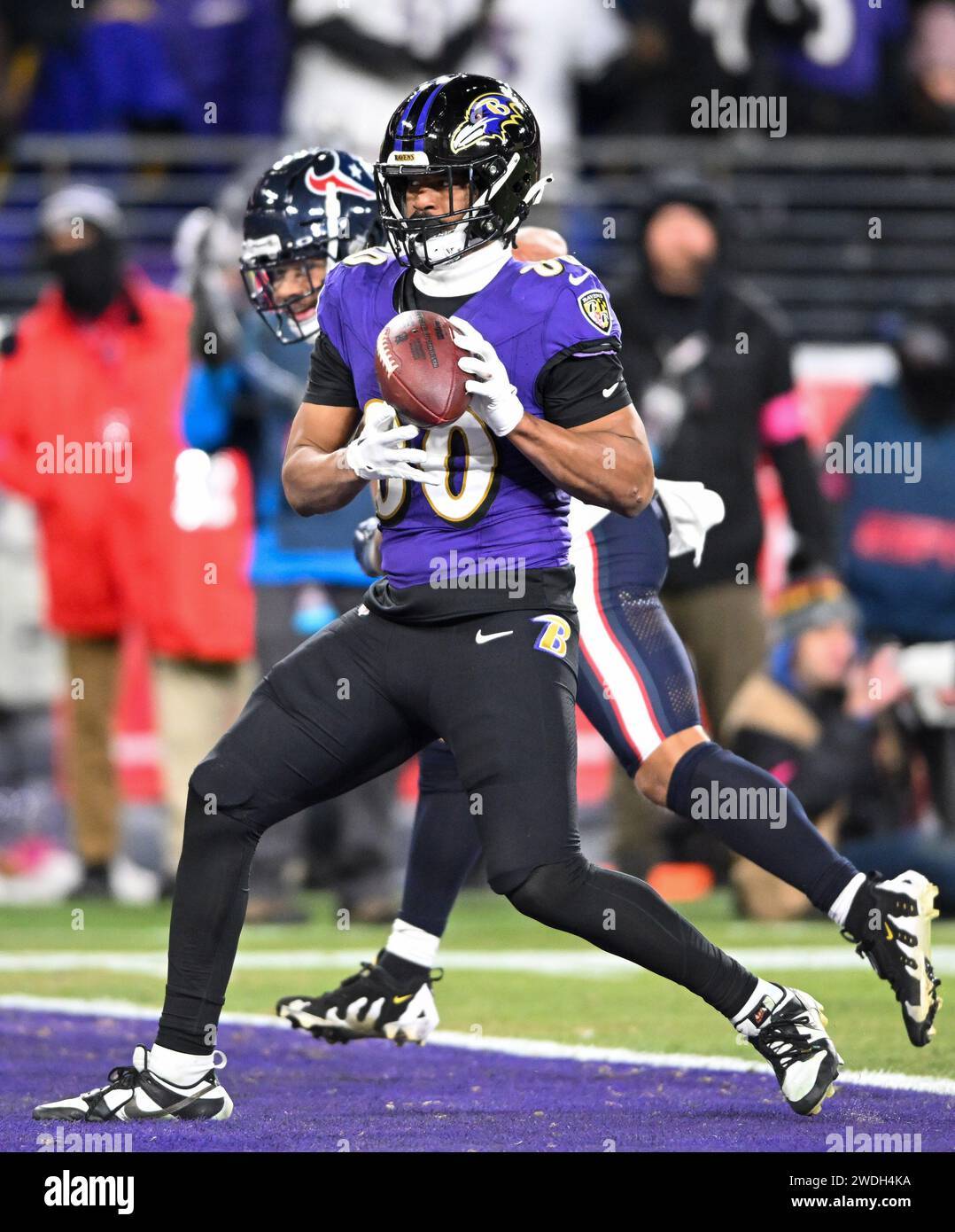 Baltimore, United States. 20th Jan, 2024. Baltimore Ravens tight end ...