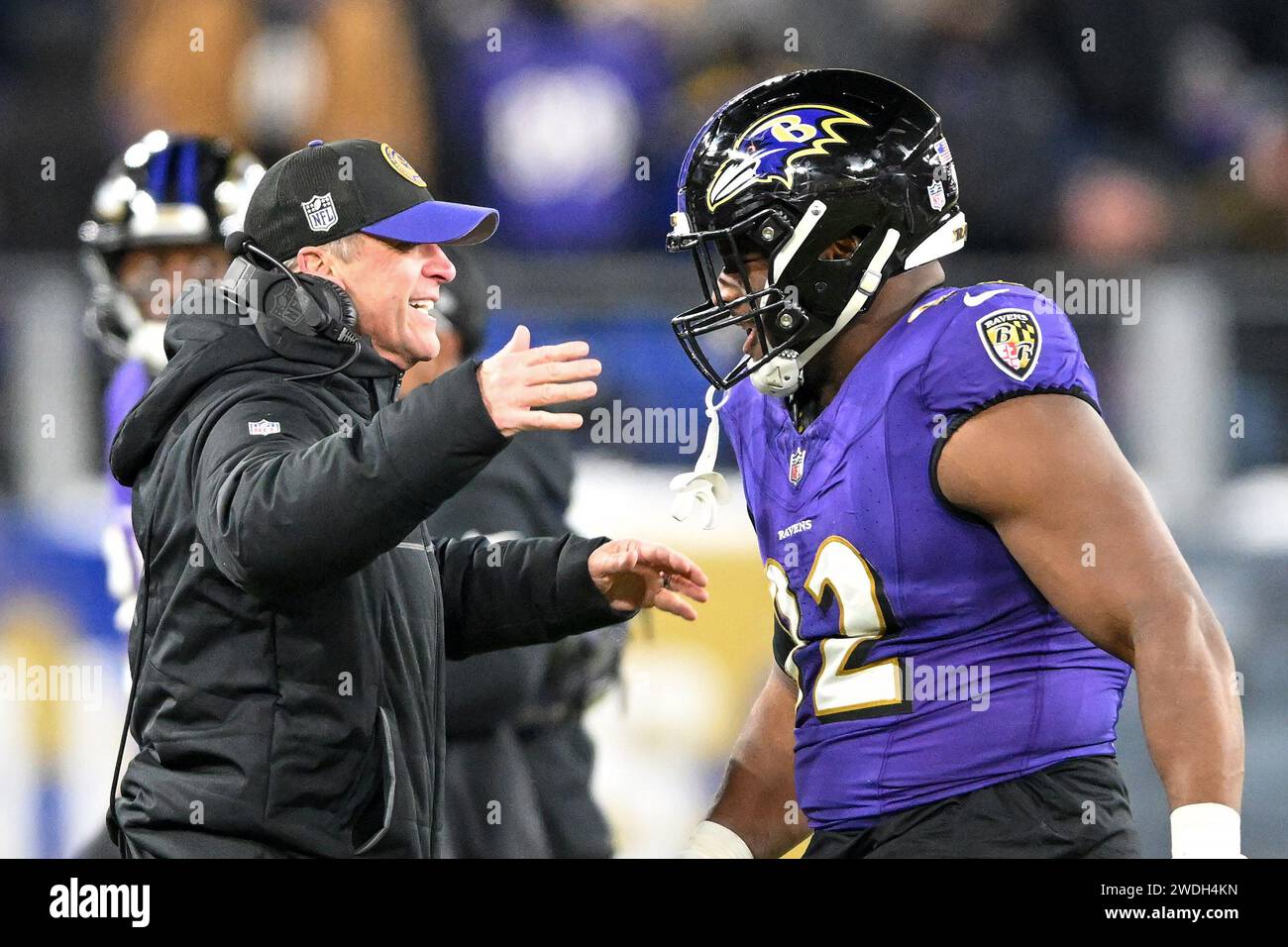 Baltimore, United States. 20th Jan, 2024. Baltimore Ravens head coach ...