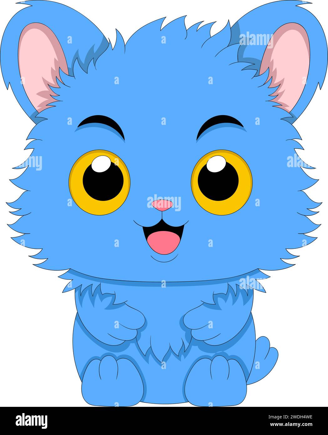 cute blue cat cartoon logo for pets. creative image Stock Vector Image ...