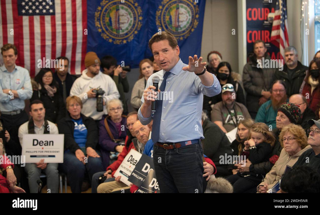 Nashua, New Hampshire, USA. 20th Jan, 2024. Congressman DEAN PHILLIPS ...