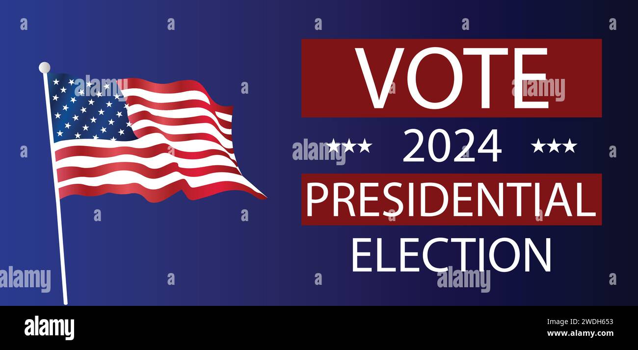Vote Presidential Election 2024 Usa Text illustration Design Stock ...