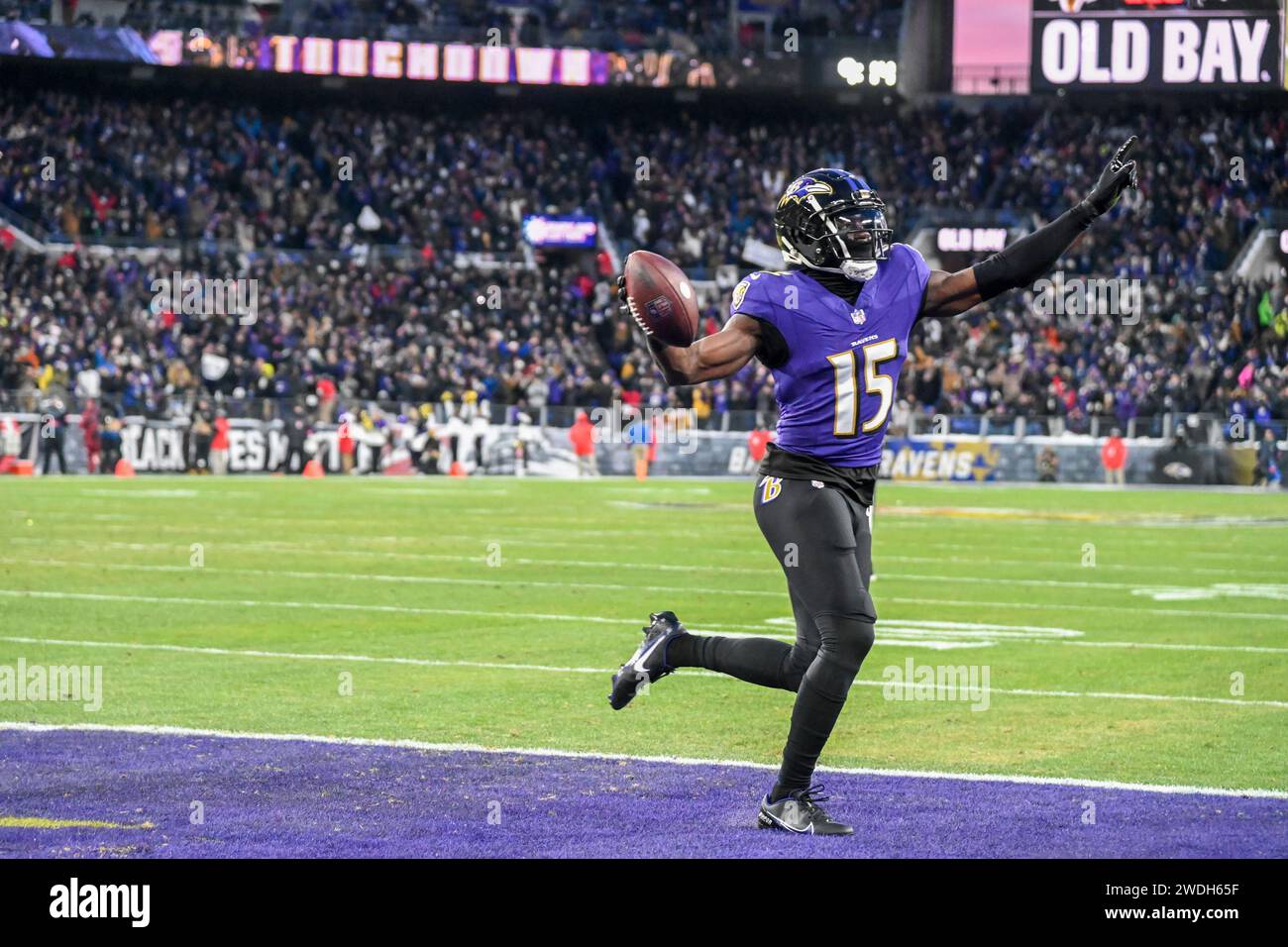Baltimore, United States. 20th Jan, 2024. Baltimore Ravens wide ...