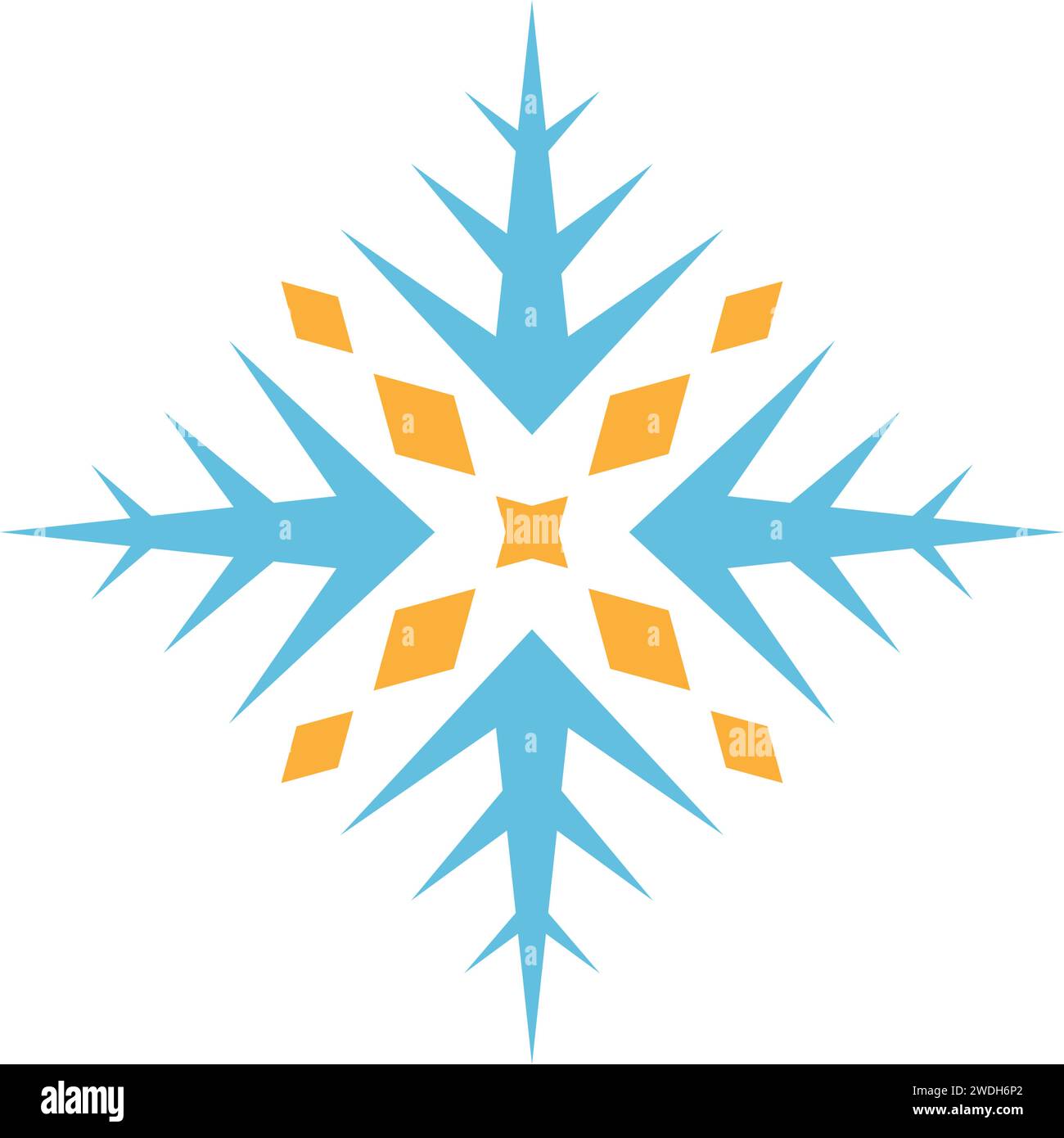 Snowflake logo icon design illustration Stock Vector Image & Art - Alamy