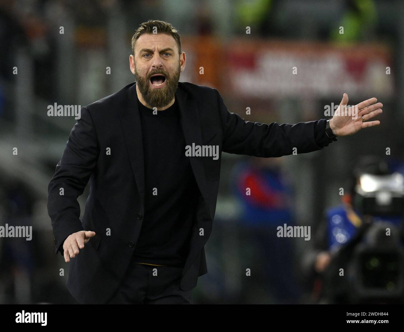 Rome, Italy. 20th Jan, 2024. Roma's head coach Daniele De Rossi ...