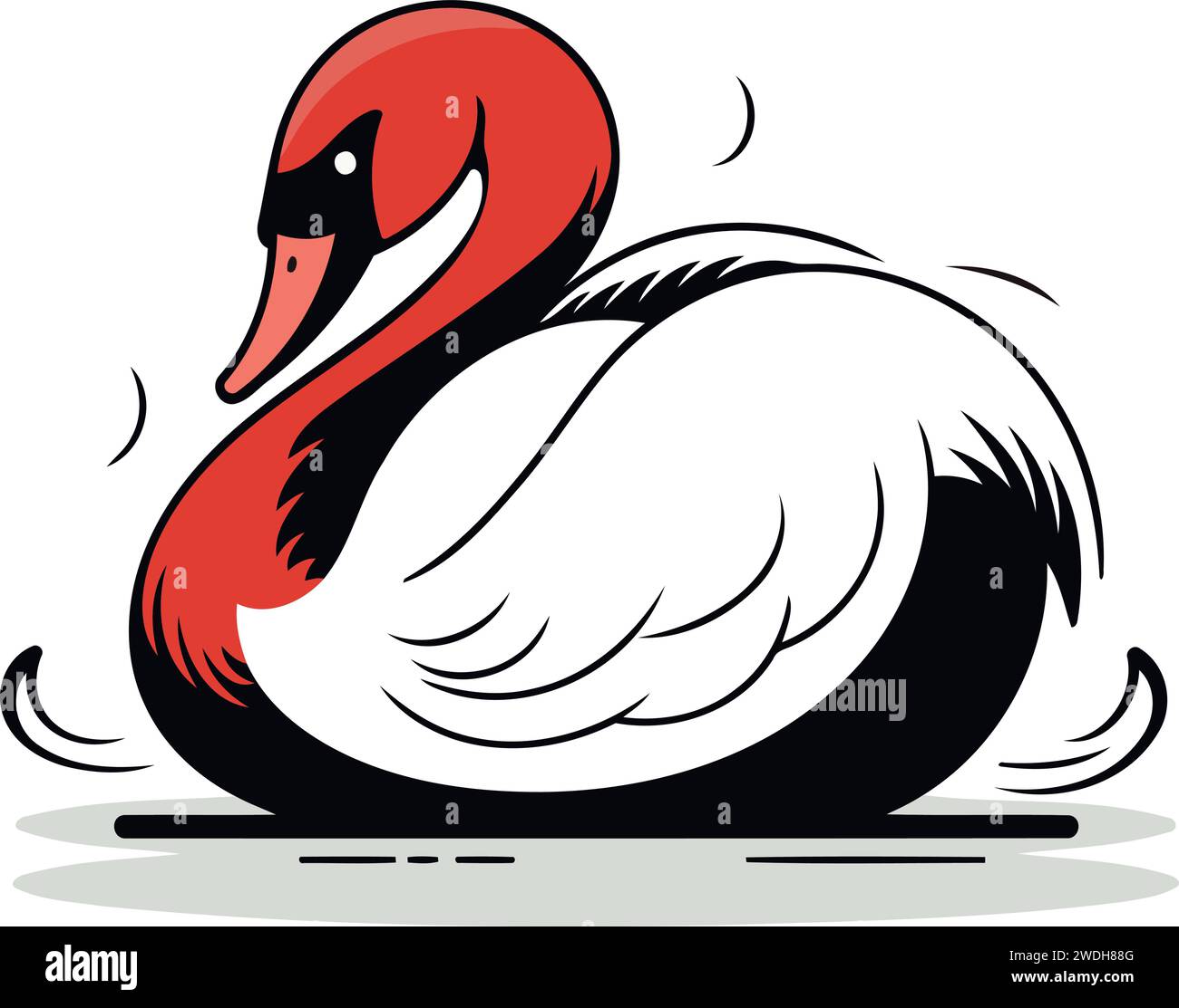 Swan cartoon Stock Vector Images - Alamy