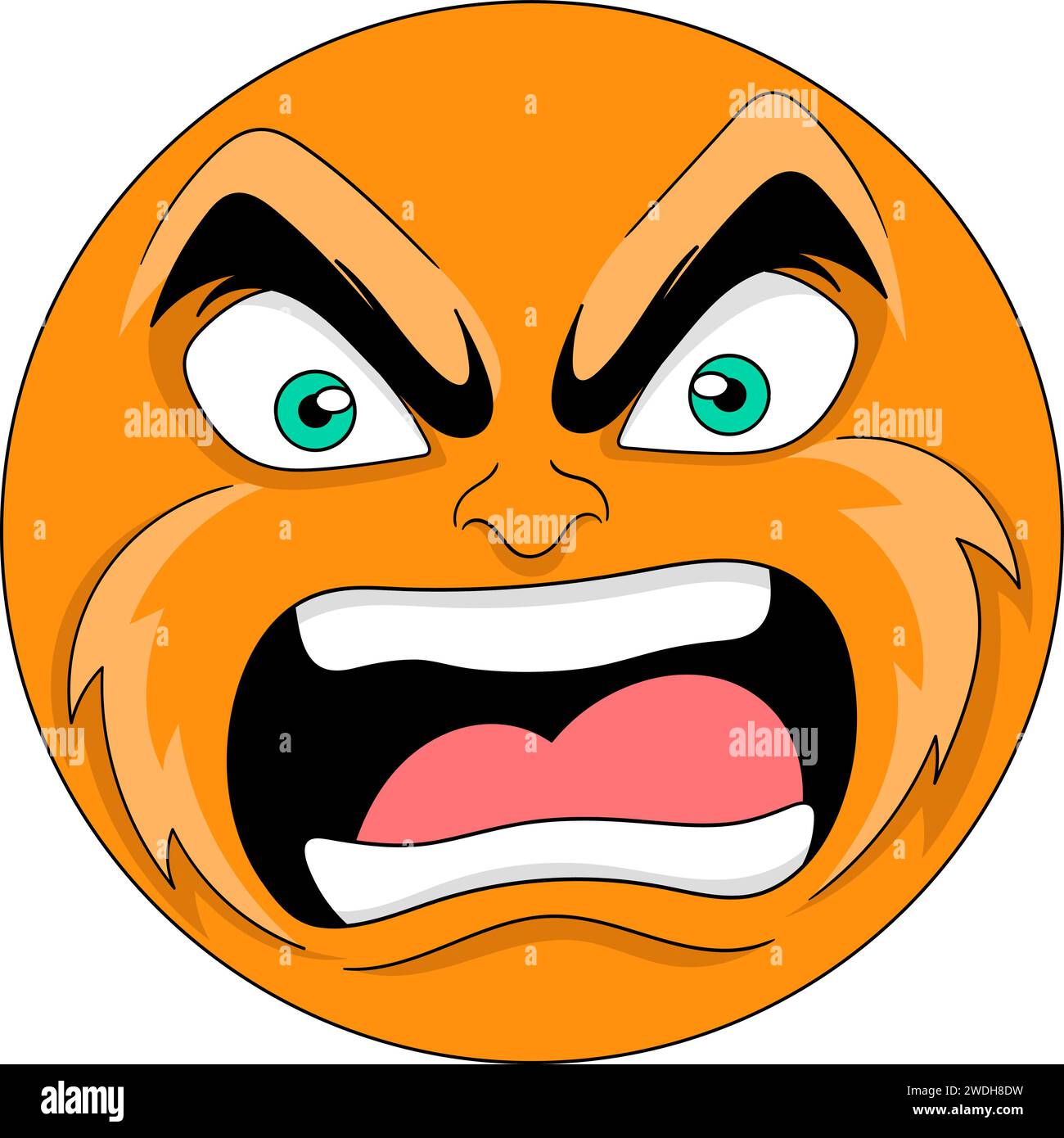 Orange angry facial expression hi-res stock photography and images - Alamy