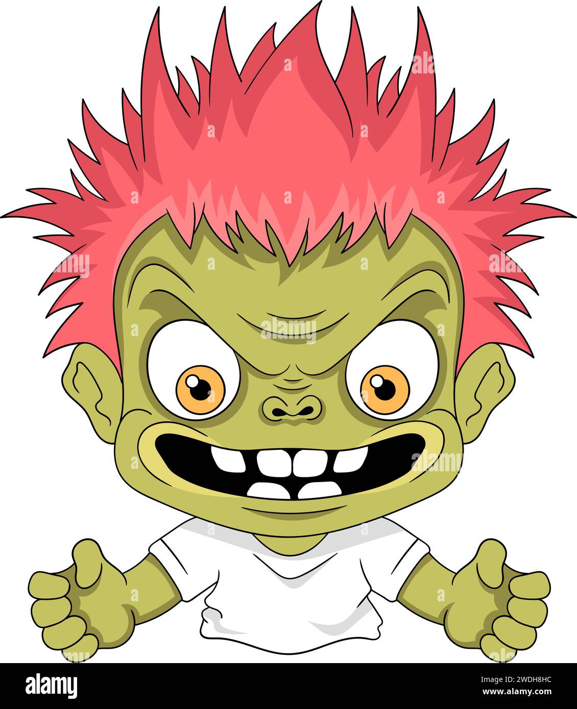 Green skinned Stock Vector Images - Alamy