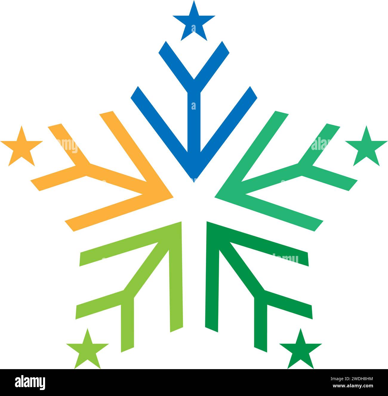 Snowflake logo icon design illustration Stock Vector Image & Art - Alamy