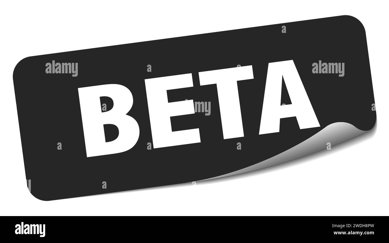 beta sticker. beta rectangular label isolated on white background Stock ...