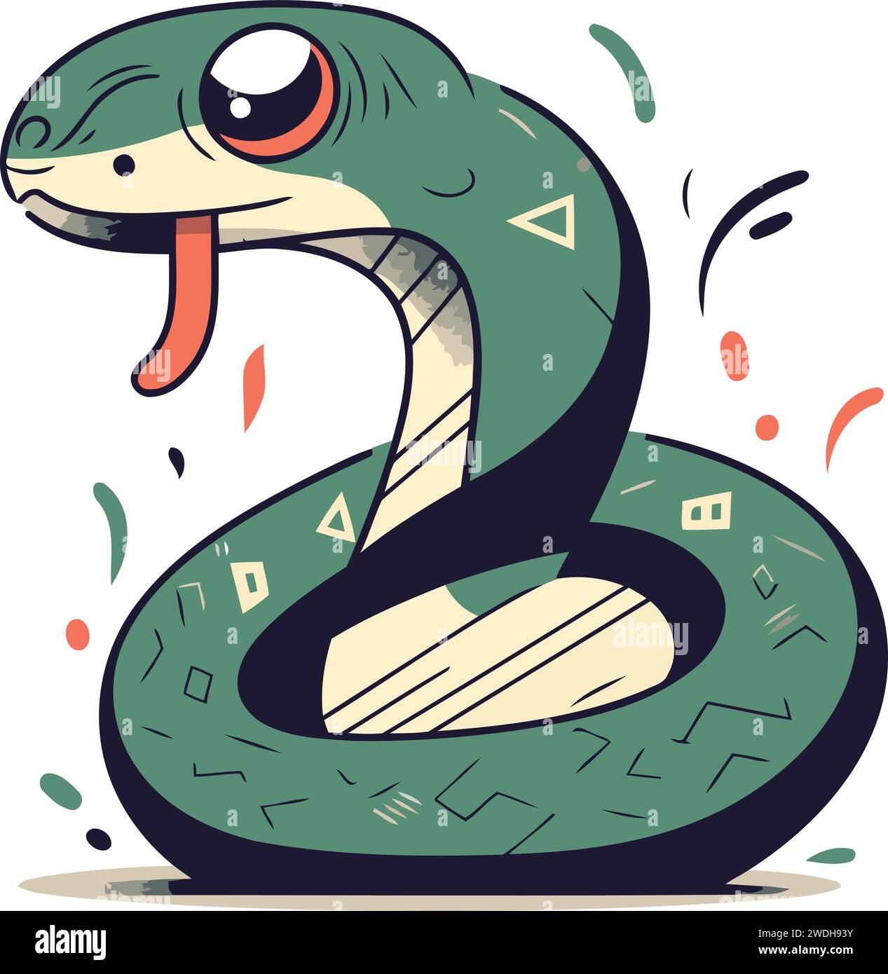 Cartoon python Stock Vector Images - Alamy