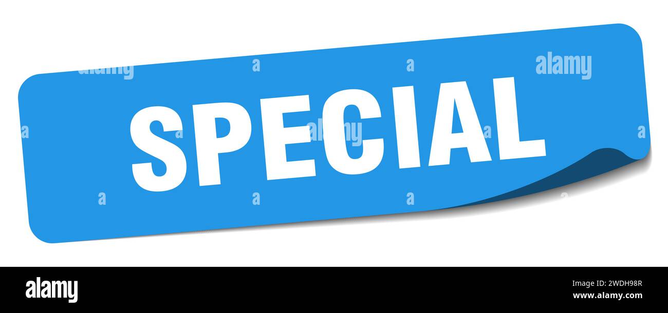 special sticker. special rectangular label isolated on white background ...