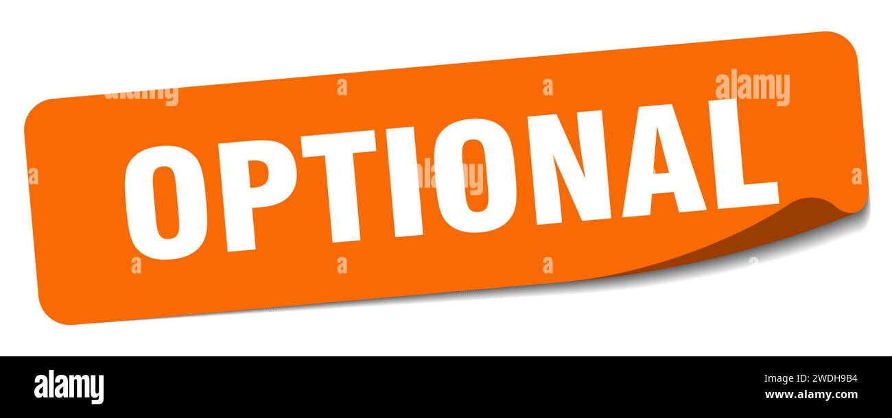 optional sticker. optional rectangular label isolated on white ...
