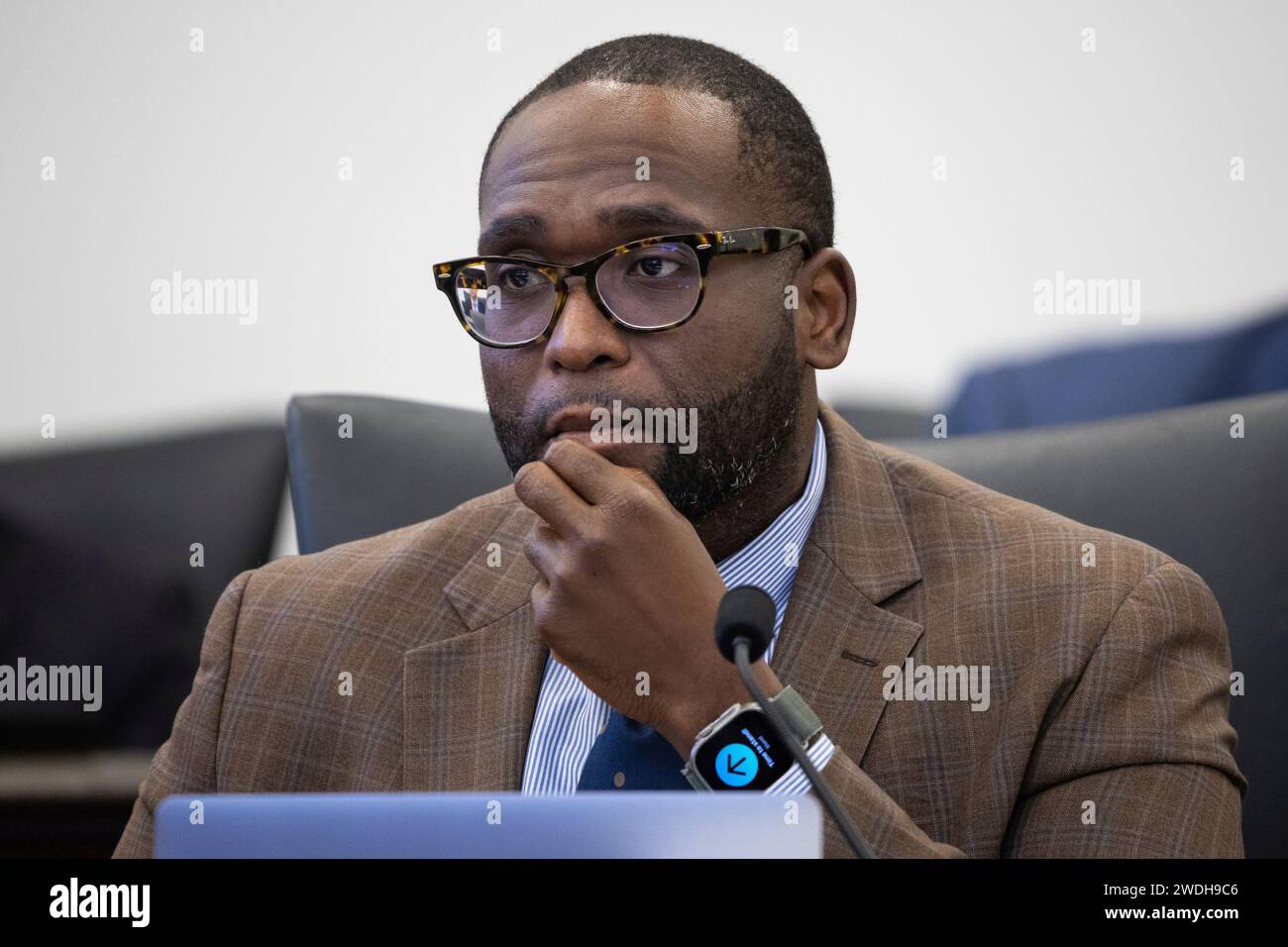 Florida State Sen. Shevrin Jones is seen during a hearing at the ...