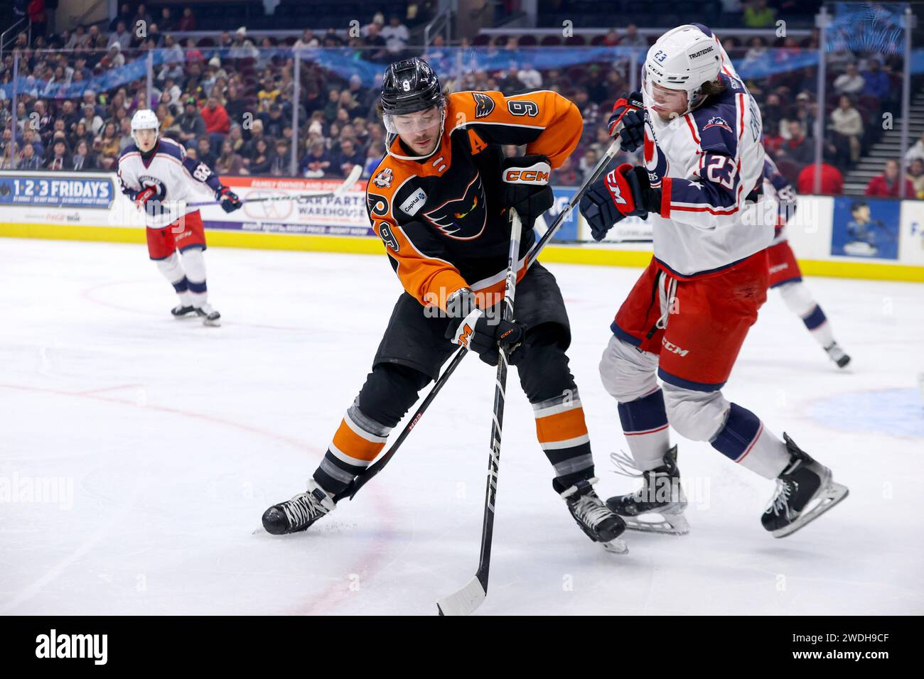 CLEVELAND, OH - JANUARY 20: Lehigh Valley Phantoms forward Tanner ...