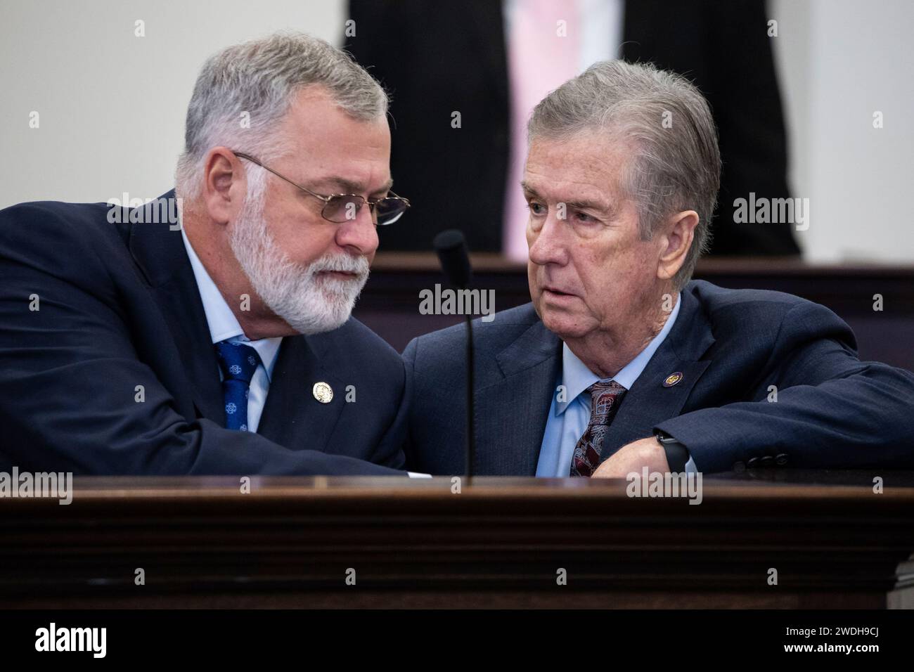 Florida State Sens. Ben Albritton and Jim Boyd are seen during a ...