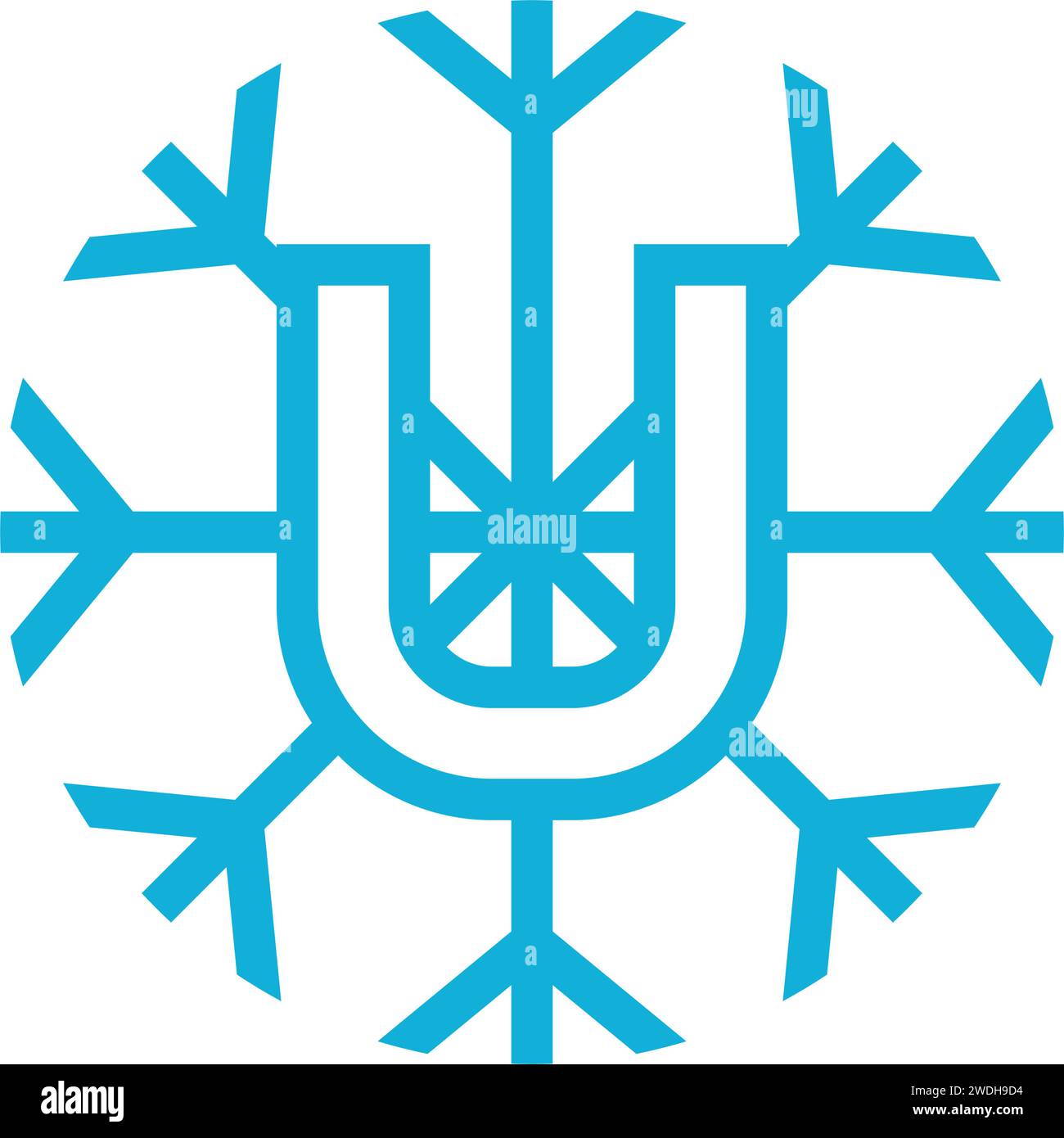 Snowflake logo icon design illustration Stock Vector Image & Art - Alamy