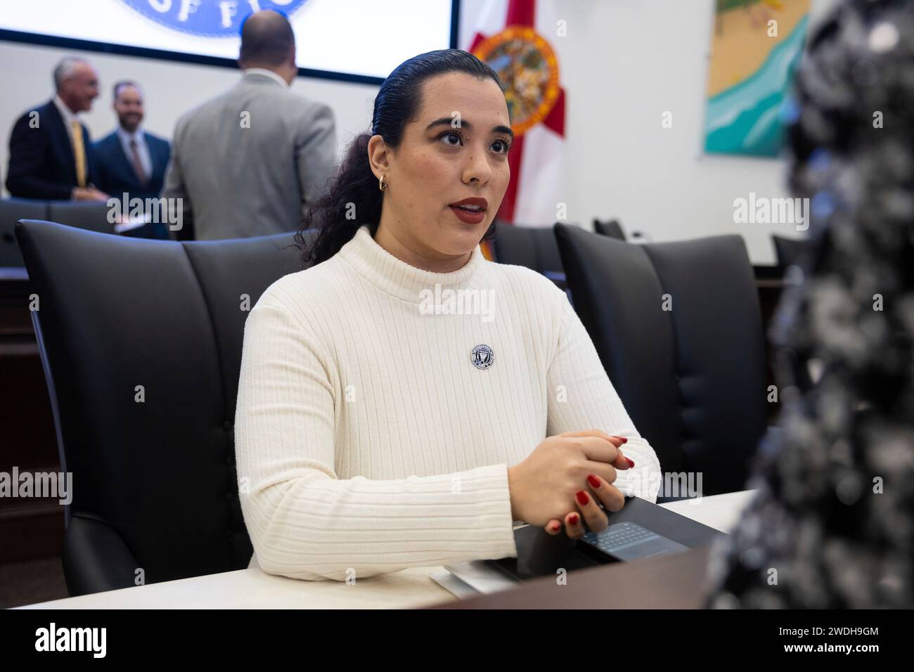 Florida State Sen. Alexis Calatayud is seen during a hearing at the ...