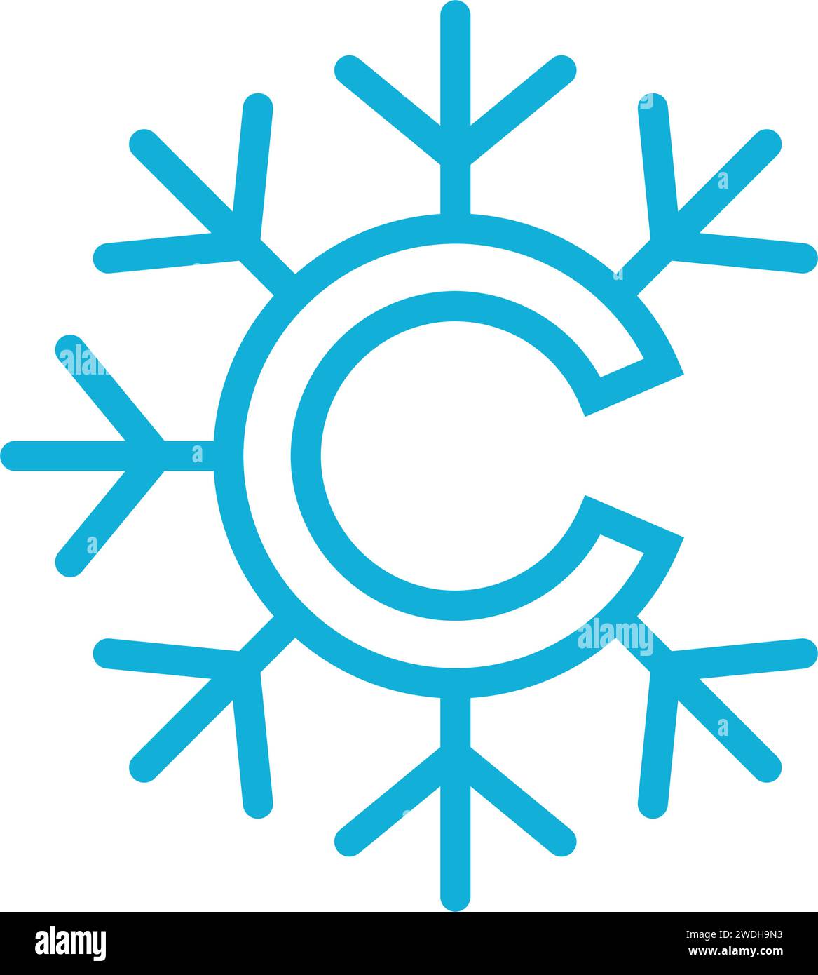 Snowflake logo icon design illustration Stock Vector Image & Art - Alamy