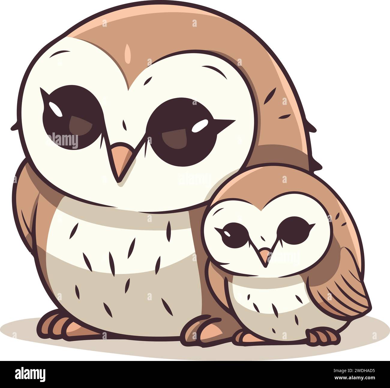 Family of owls Stock Vector Images - Alamy