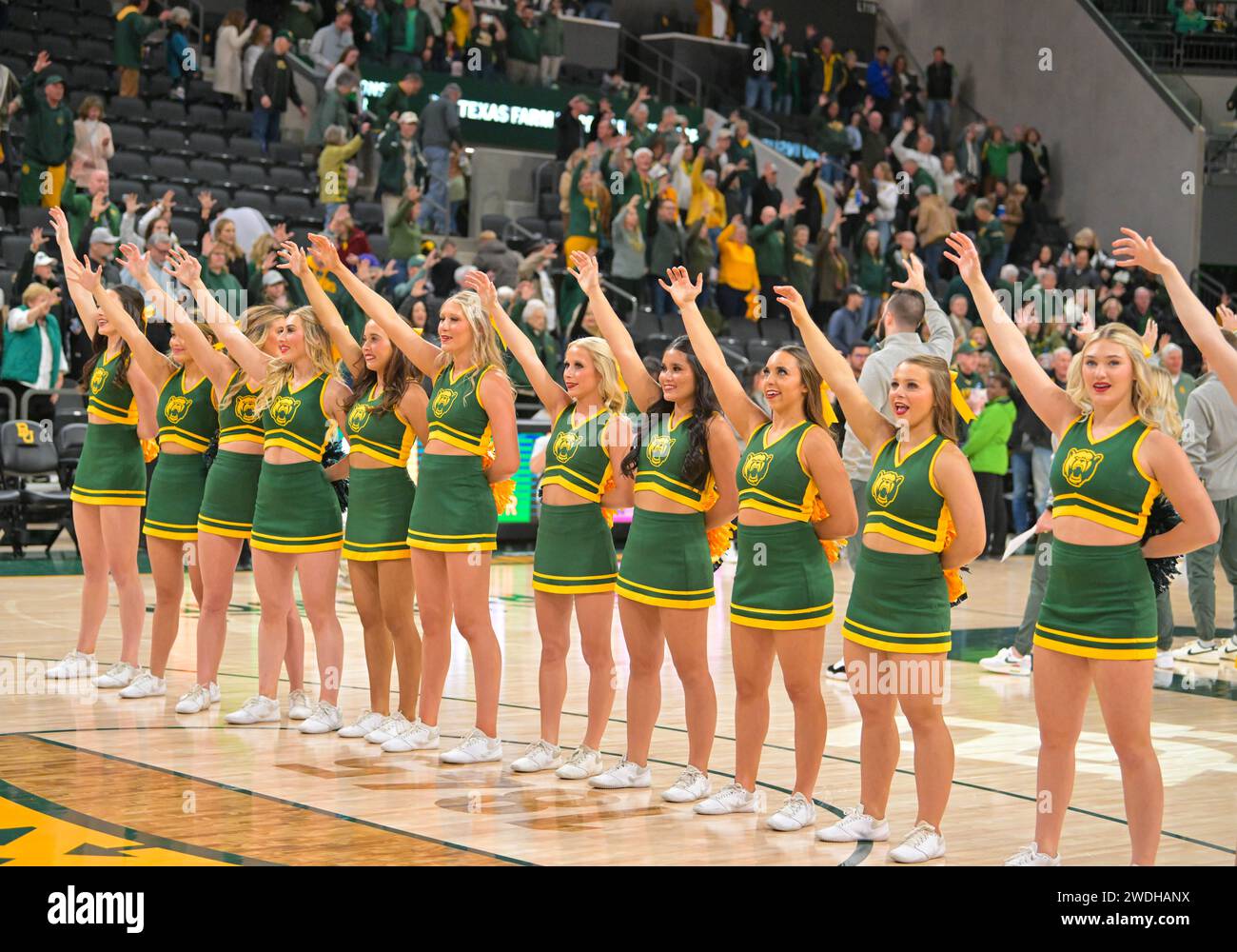 Waco, Texas, USA. 20th Jan, 2024. Baylor Lady Bears cheerleaders after ...