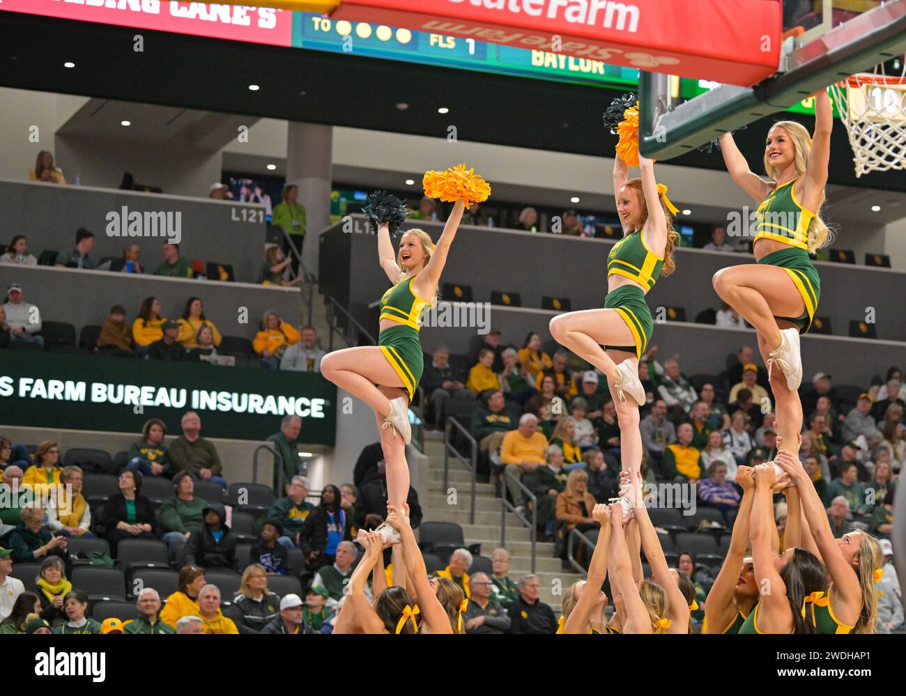 Waco, Texas, USA. 20th Jan, 2024. Baylor Lady Bears cheerleaders during ...