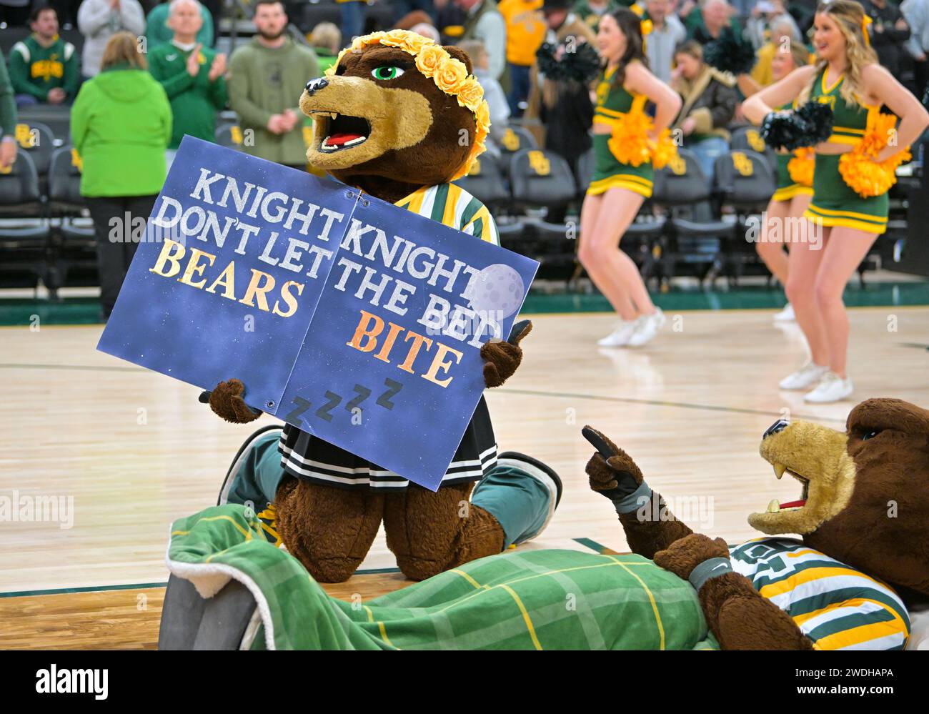 Waco, Texas, USA. 20th Jan, 2024. Baylor Lady Bears mascots after the ...
